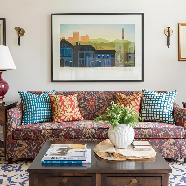 traditional patterned sofas