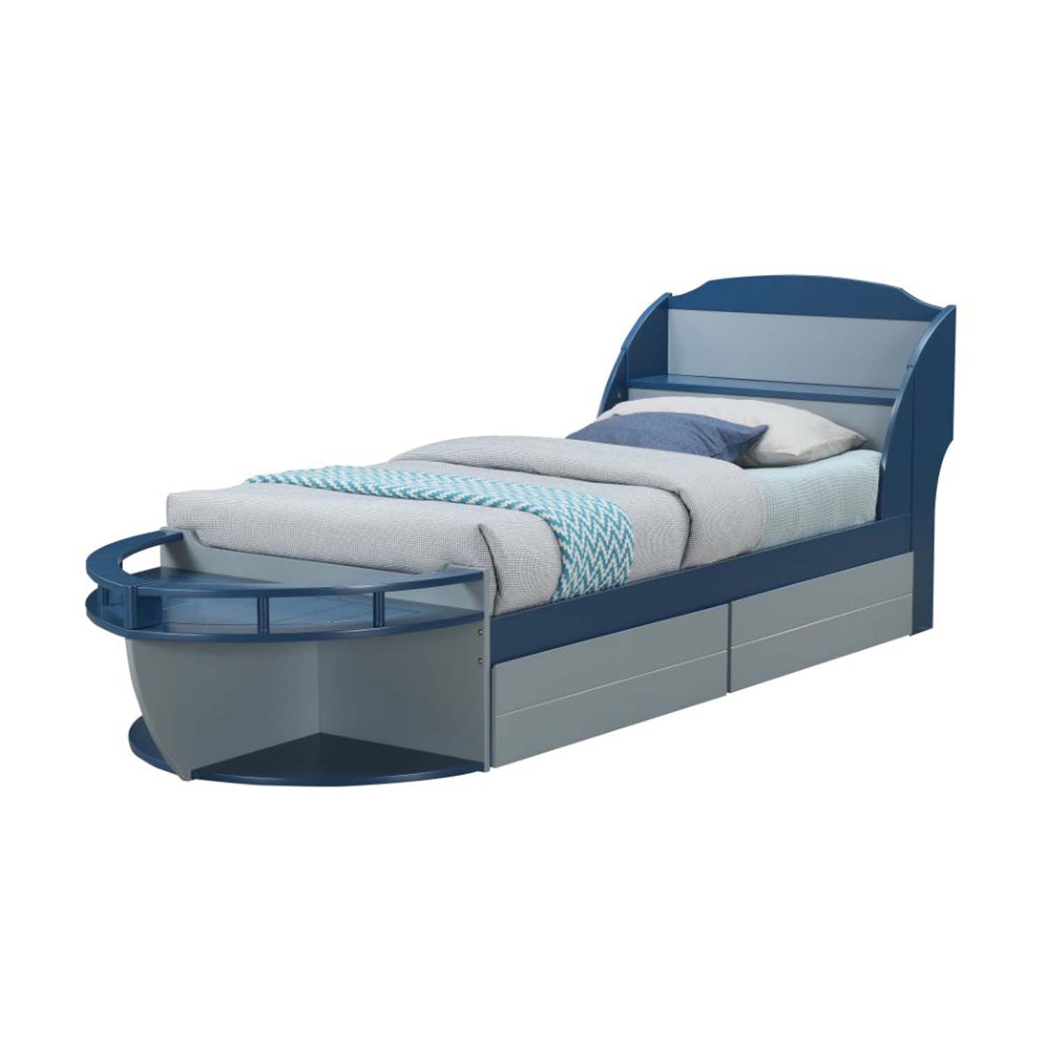 Neptune II 2PC Drawers, Gray Finish